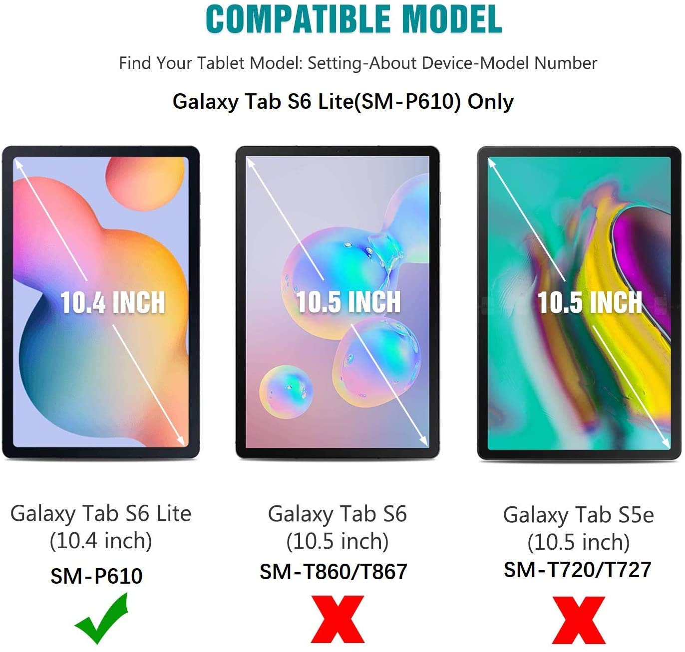 TANTEK [2-Pack Screen Protector for Samsung Galaxy Tab S6 Lite(SM-P610/P615,2020) 10.4 inch,Tempered Glass Film,Ultra Clear,Anti Scratch,Bubble Free,S-Pen Compatible