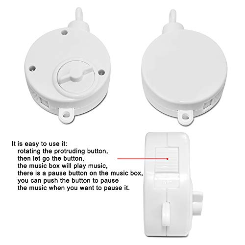 AFUNTA 37 Inch Double Screw Crib Mobile Bed Bell Holder with Music Box, DIY Toy Decoration Hanging Arm Adjustable Holder Bracket Baby Bed Stent Set Nut Screw