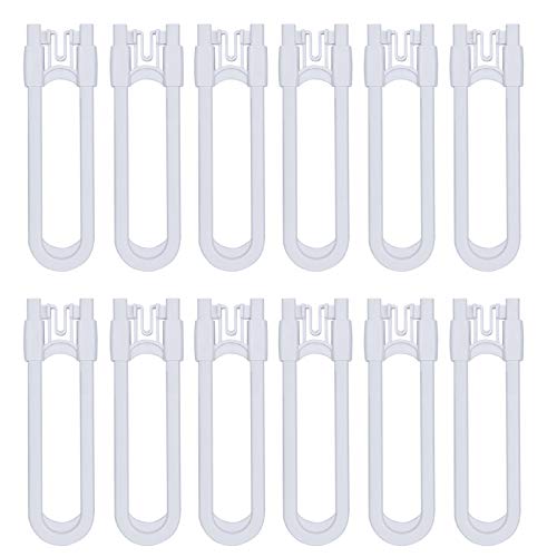 Baby Safety Locks for Cabinets-GRANDOTO Sliding Cabinet Locks for Babies & Childproof Safe Latches & Child Proofing Lock of Drawer,Wardrobe,Fridge,Bathroom,Kitchen,Cupboard Door Handle (White 12P)