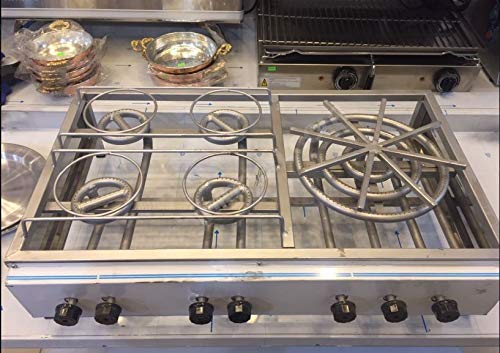 4 Small and 1 Big Burner Combo Set Kunafa Konafa Kanafeh Kunafah Kunefe Stove for Cooking Quarry 4 Small Plates and 1 Big Plate Included Works with Propane Gas (LPG)
