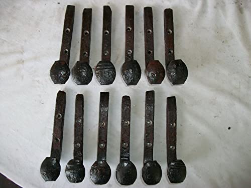 12 Pack 10+2 Antique Horse Tack Hooks Coat Hat Rack Railroad Spikes Barn Hanger