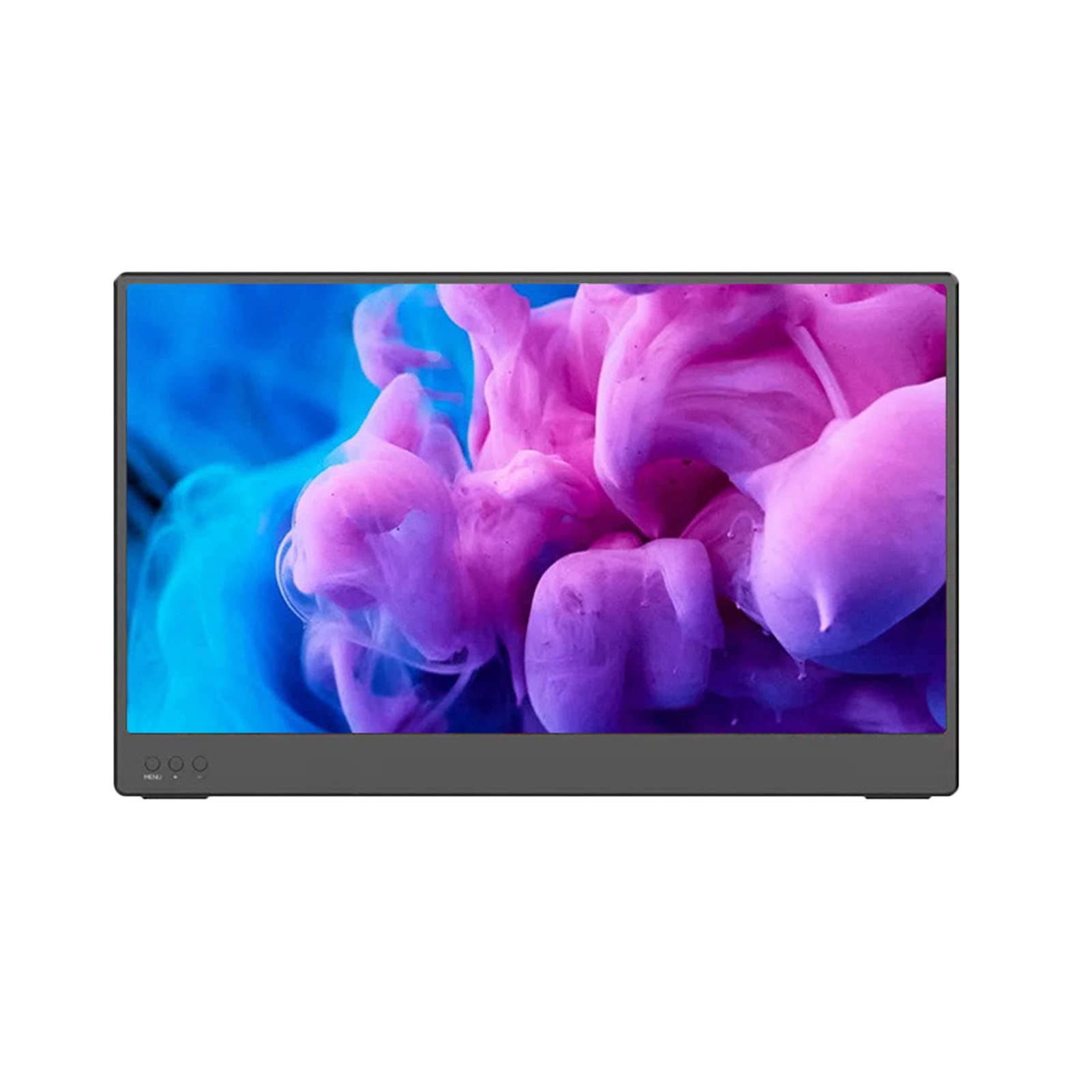 14''Portable Monitor Universal IPS Panel 1080P High-Clarity Narrow Side Wide Angle Screen Extension Built-in Dual Speakers Notebook Computer Phone Gaming Display Game Accessories Black