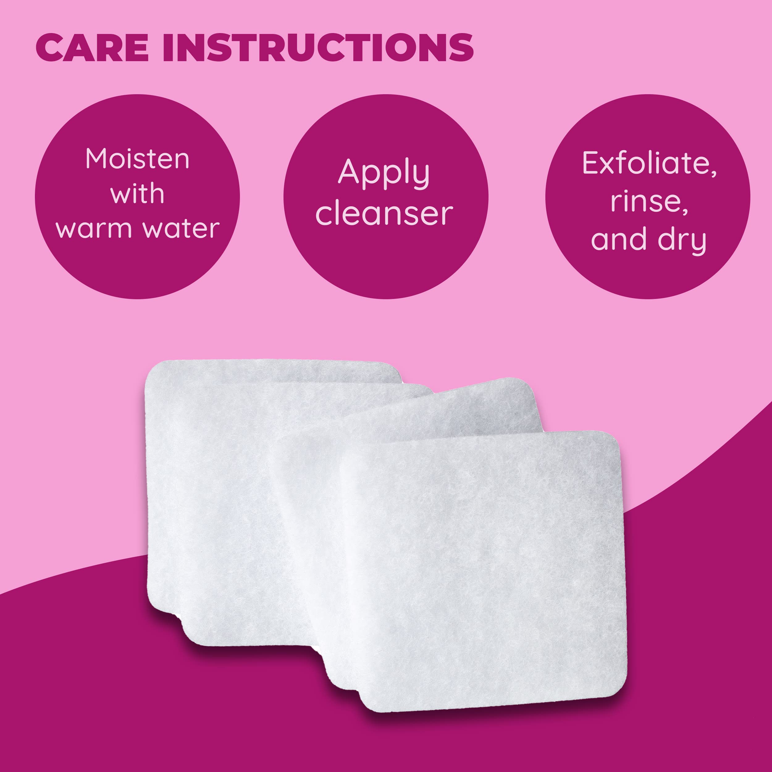 Jacent Mini Exfoliating Sponges: Square Facial Cleansing and Makeup Removal Pads, Suitable For All Skin Types
