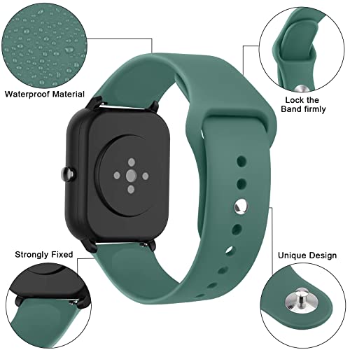 4 PACK Bands for Amazfit GTS 4 / GTS 4 Mini / GTS 3 / GTS / GTS2 / GTS 2e / GTS 2 mini Band Women Men, 20mm Quick Release Soft Silicone Sport Replacement Watch Strap for Amazfit Bip 3 Pro / Bip 3 / Bip U Pro / Bip / Bip Lite / Bip S / Bip S lite / Bip U (