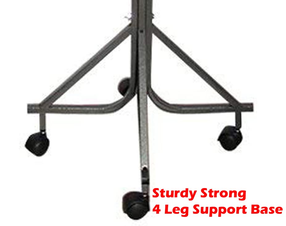 72" Large Elegant and Sturdy Wrought Iron Hangout Bird Play Stand Play Ground Stainless Steel Pan with Metal Toy Hook