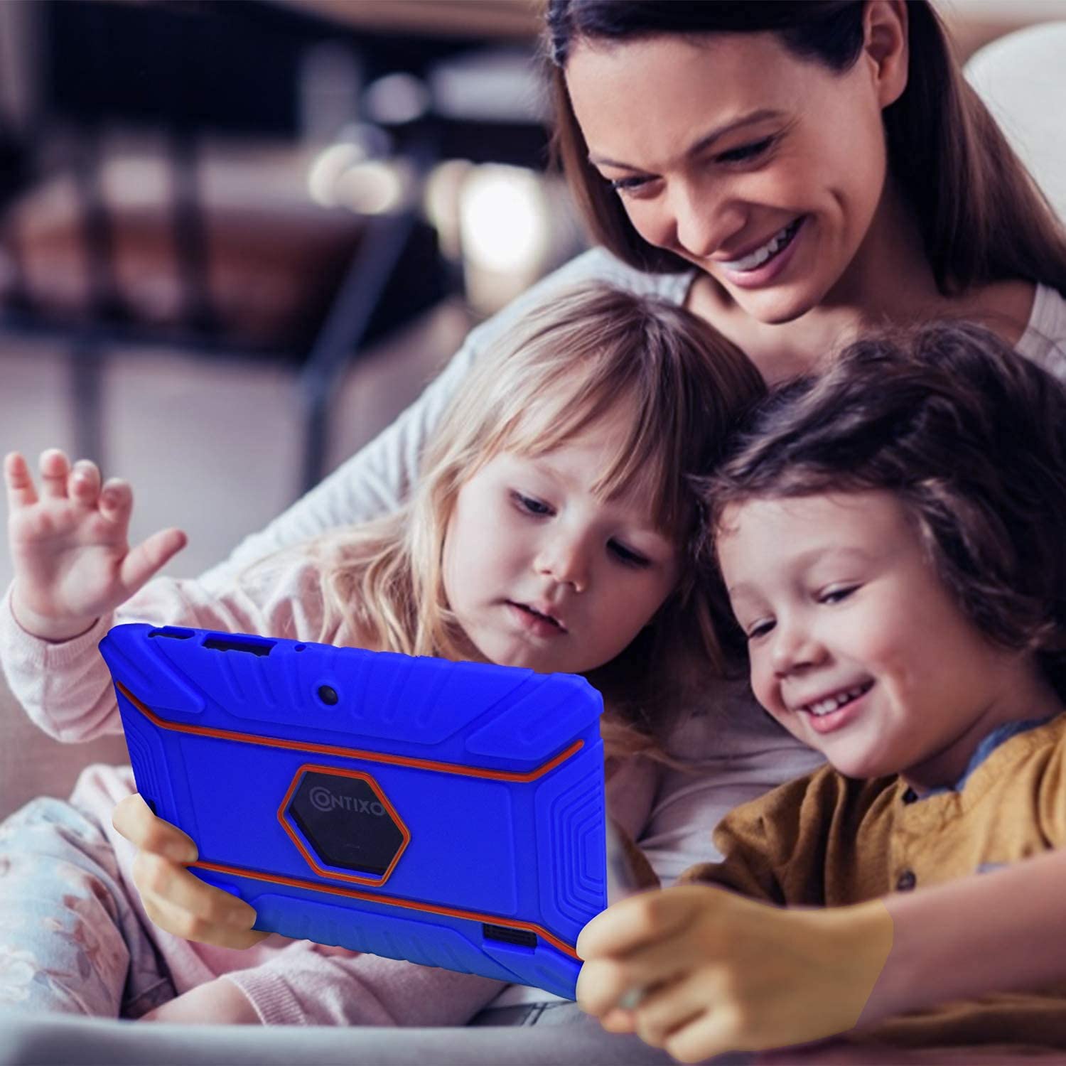 Contixo Kids Tablet V8, 7-inch HD, Ages 3-7, Toddler Tablet with Camera, Parental Control - Android 11, 16GB, WiFi, Learning Tablet for Children, 50+ Disney Storybooks Apps and Kid-Proof Case, DkBlue