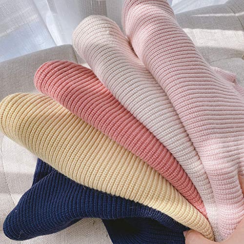 HEZIOWYUN Newborn Baby Girls Boys Knit Sweater Long Sleeve Knitted Sweaters Fall Winter Warm Crewneck Pullover for Toddler Clothes (Pale Pink, 6-12 Months)