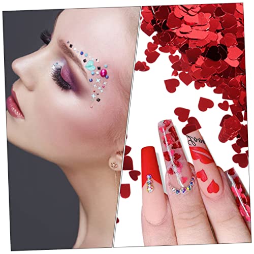 4 Boxes Nail Art Stickers Box Sets Flash Suit Nail Sequins Holiday Nail Stickers Nail Glitter Paillette Valentine Nail Glitter Shinning Nail Sequins Heart Nail Art Sequin 3D Body