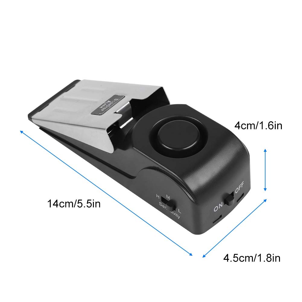 Sonew 120dB Wedge Shaped Door Stop Alarm Home Travel Security System Alert Burglar (Not Included Battery)
