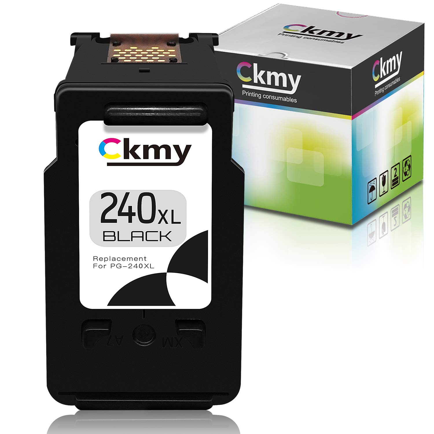 CKMY Remanufactured PG 240 Black Ink Cartridge Replacement for Canon 240 XL PG-240XL Used for Canon Pixma MG3620 TS5120 MG3600 MG3520 TS5100 MX472 MG3222 MG3220 MX452 MX432 MG3122 Printer (1 Pack)