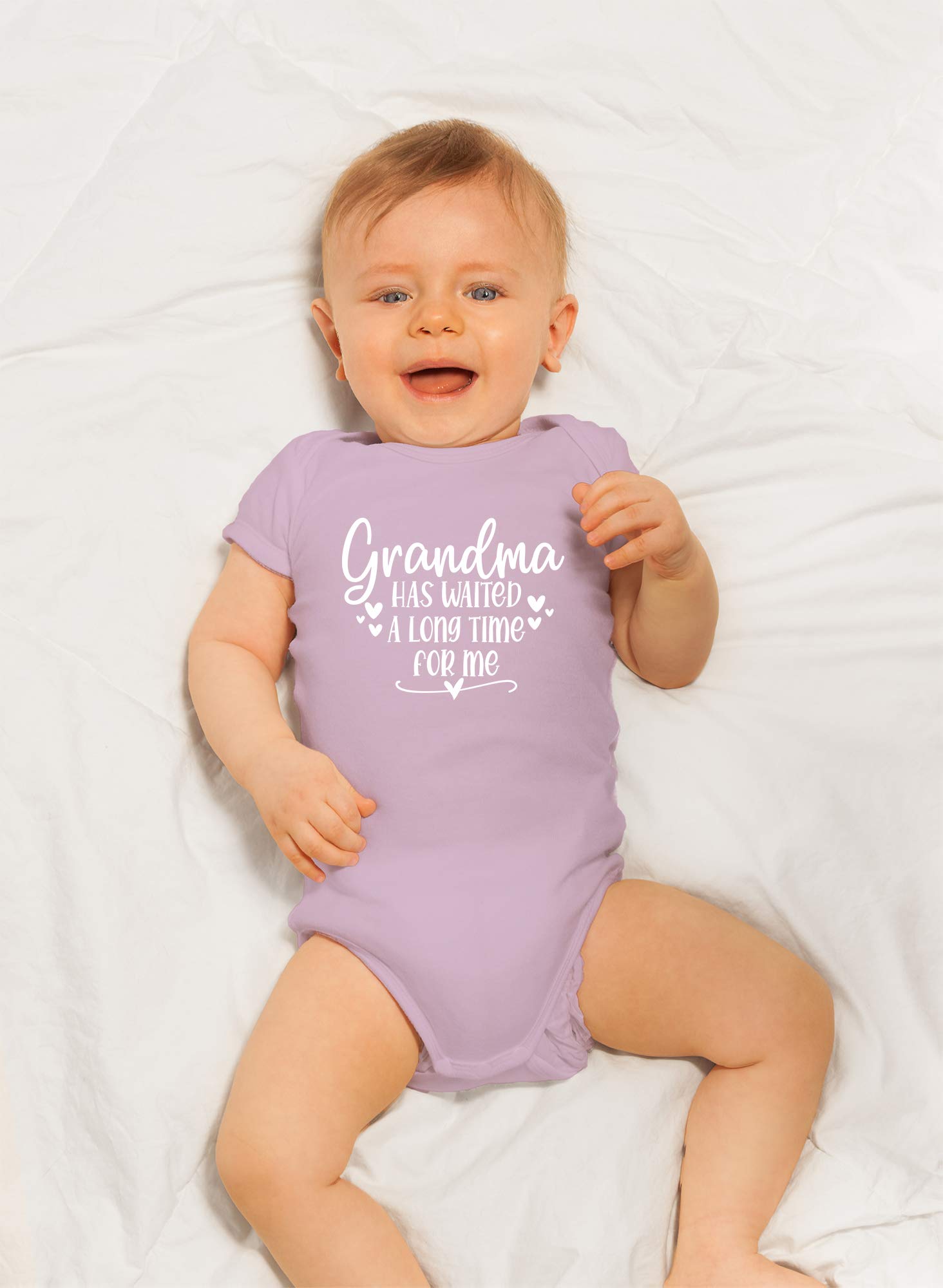 CBTwear Grandma Has Waited a Long Time Baby Bodysuit Funny Infant Outfit Adorable Romper Clothing (Newborn, Pink)