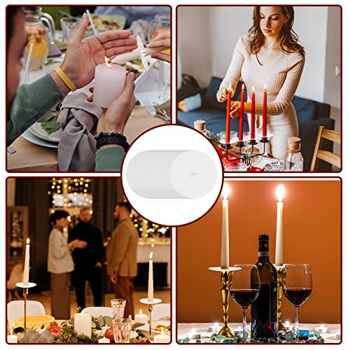 150 Pack Church Candle Drip Protectors Candlelight Service Kit Heavy Duty Paper Candle Holders for Candlelight Vigil Church Service, Devotional Candles, Christmas Eve Candles