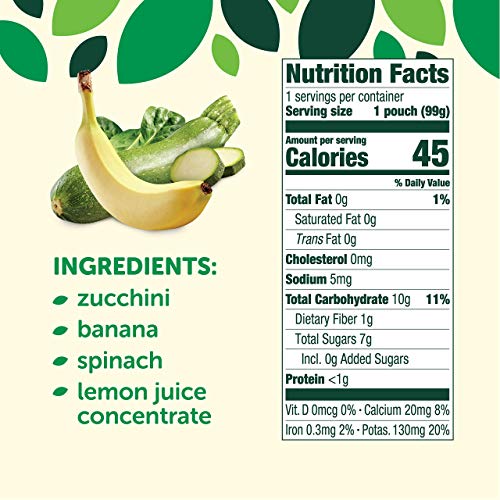 Beech-Nut Baby Food Pouches Veggies & Fruities Variety Pack, 3.5oz, 18ct