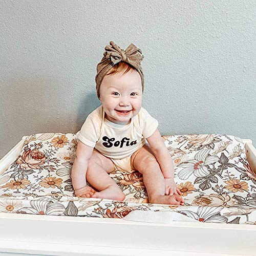 3PC Baby Changing Mat Cover Unisex Soft Changing Pad Cover Nappy Changing Travel Station Cover Fit for Any Standard Crib Changing Mat, Removable-32"x16"x4" (Just Cover)
