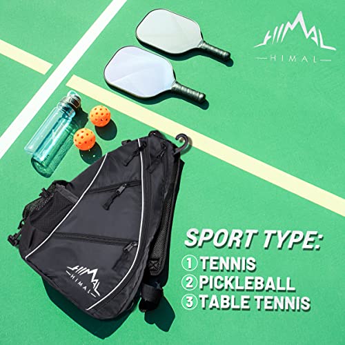 Himal Pickleball Bag- Adjustable Pickleball,Tennis,Racketball Sling Bag - Pickleball Backpack with Water Bottle Holder for Men and Women