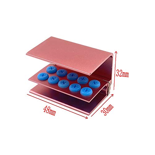 3Pcs 10 Holes Dental Burs Holder Block Case for CA/RA&FG Dental Autoclavable Burs Holder