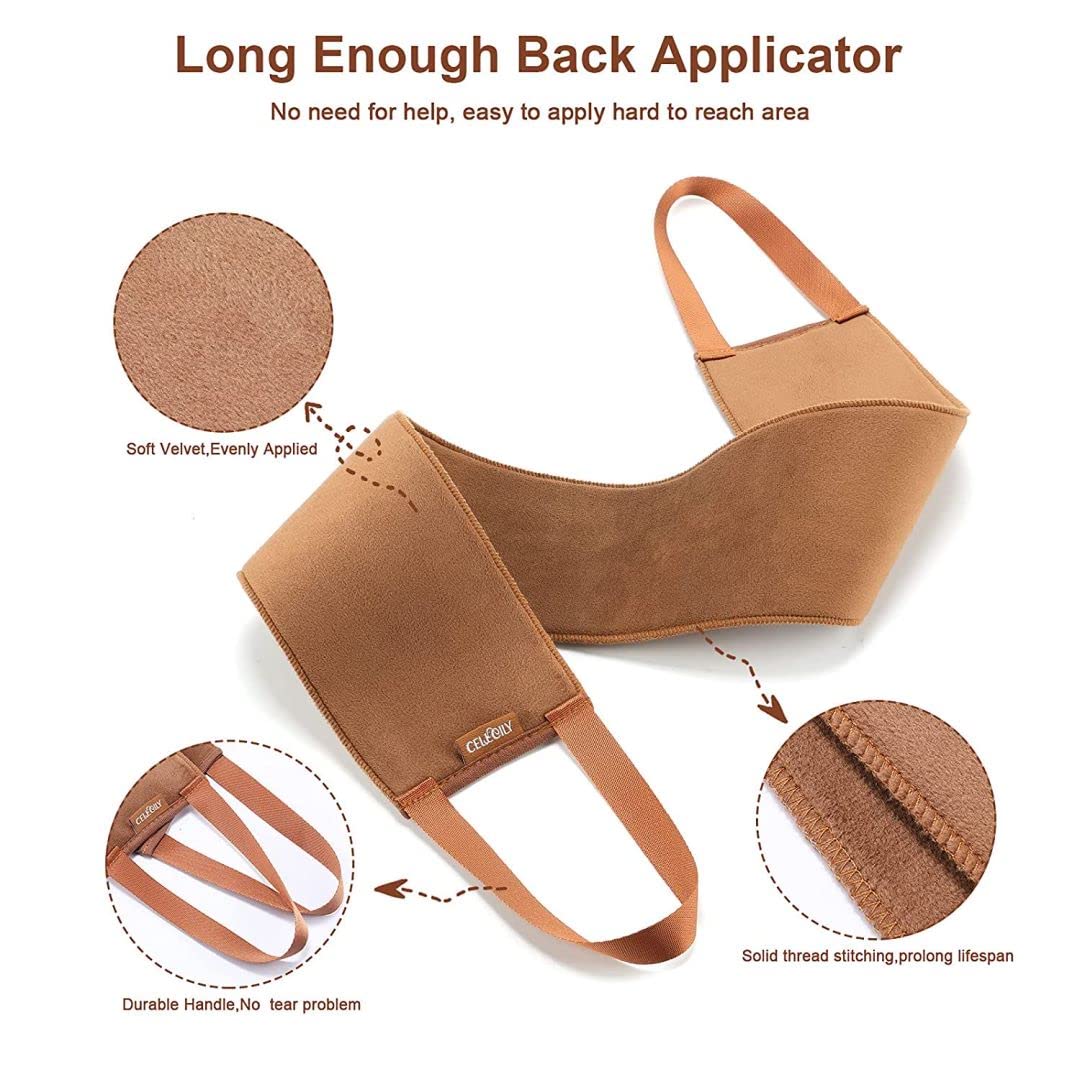 CeleCily Self Tanning Mitt Applicator - 3 in 1 Tanning Mitts Self Tanner Mitt Applicator Self Tanning Glove for Self Tan Mit Sunless Tanner Mitt Self Tanner Glove With Thumb Ultra Soft Spray Tan Mitt