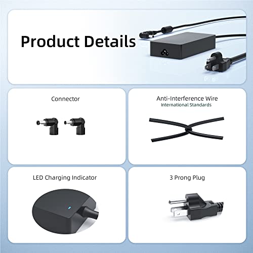 180W AC Charger Fit for GF63 GS65 GS66 GF65 GE70 GS63 GL62 GS73 GS75 GE72 GS43 GS40 GE62 GF62 GF72 GF75 GL72 M VR MVR Stealth Apache Thin Phantom Pro Laptop Power Adapter Supply Cord