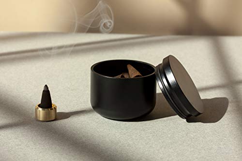 Craighill Press Vessel | Black | 5 oz | Airtight Container for Storing Rare Spices or Heirloom Jewelry | Fashioned from Precision-Machined Anodized Aluminum