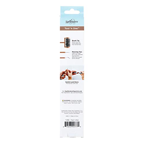 Spellbinders T-016 New n One Multi-Purpose Craft Tool, White & Bronze