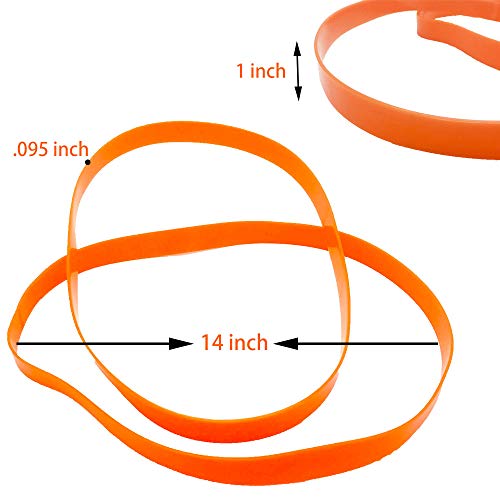 2 Pack Urethane Band Saw Tires - No Adhesive Needed - Fit 14" x 1" x .095" for Branded Band Saws Including Jet Grizzly, Powermatic 1
