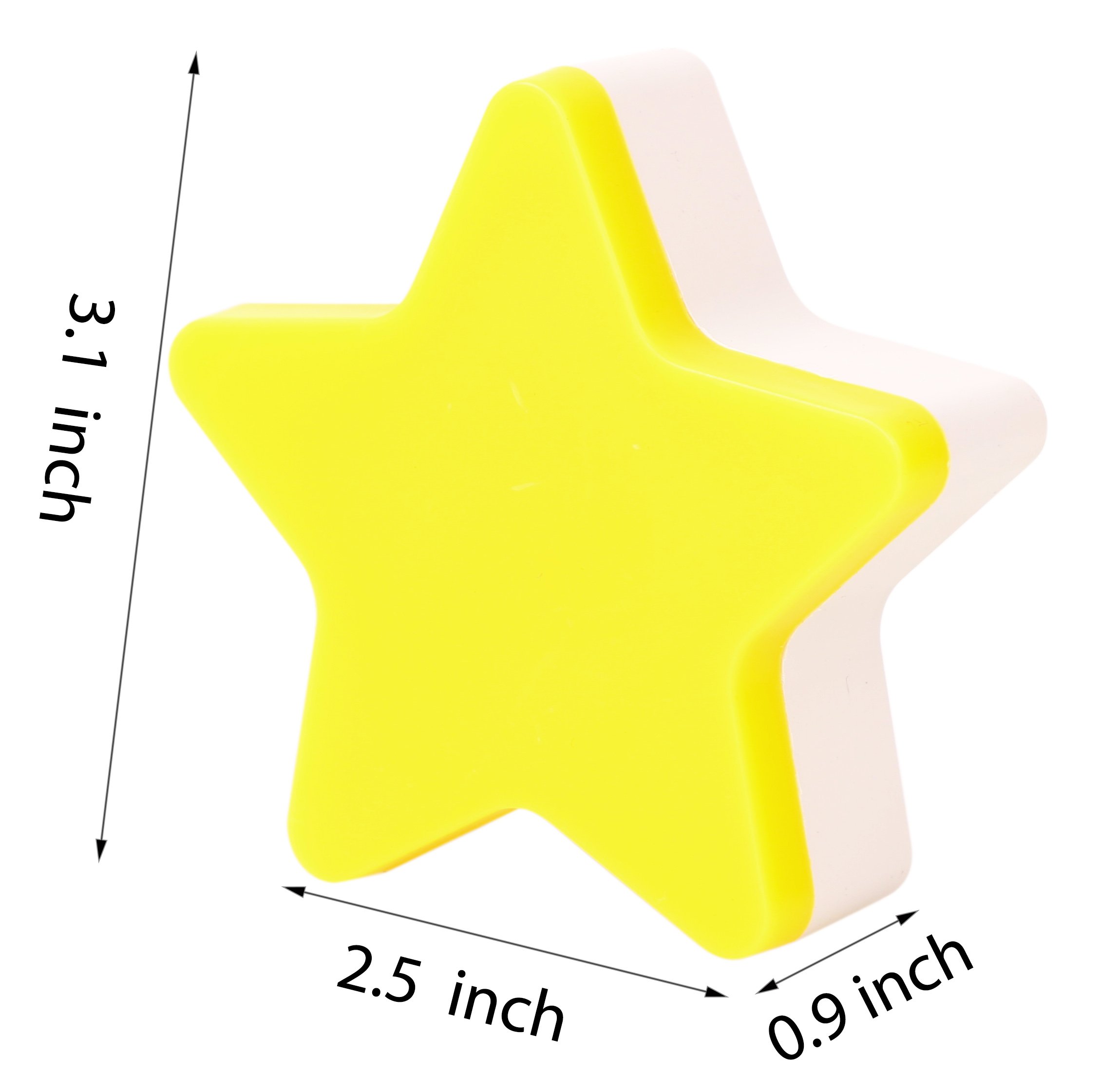 4 Pack WarmWhite-LED Plug-in Night Light for Kids - Light Sensor Controlled Dusk to Dawn Plug-in LED Night Lights - Pentagram Shaped Lamp Take Good Care Children Sleep
