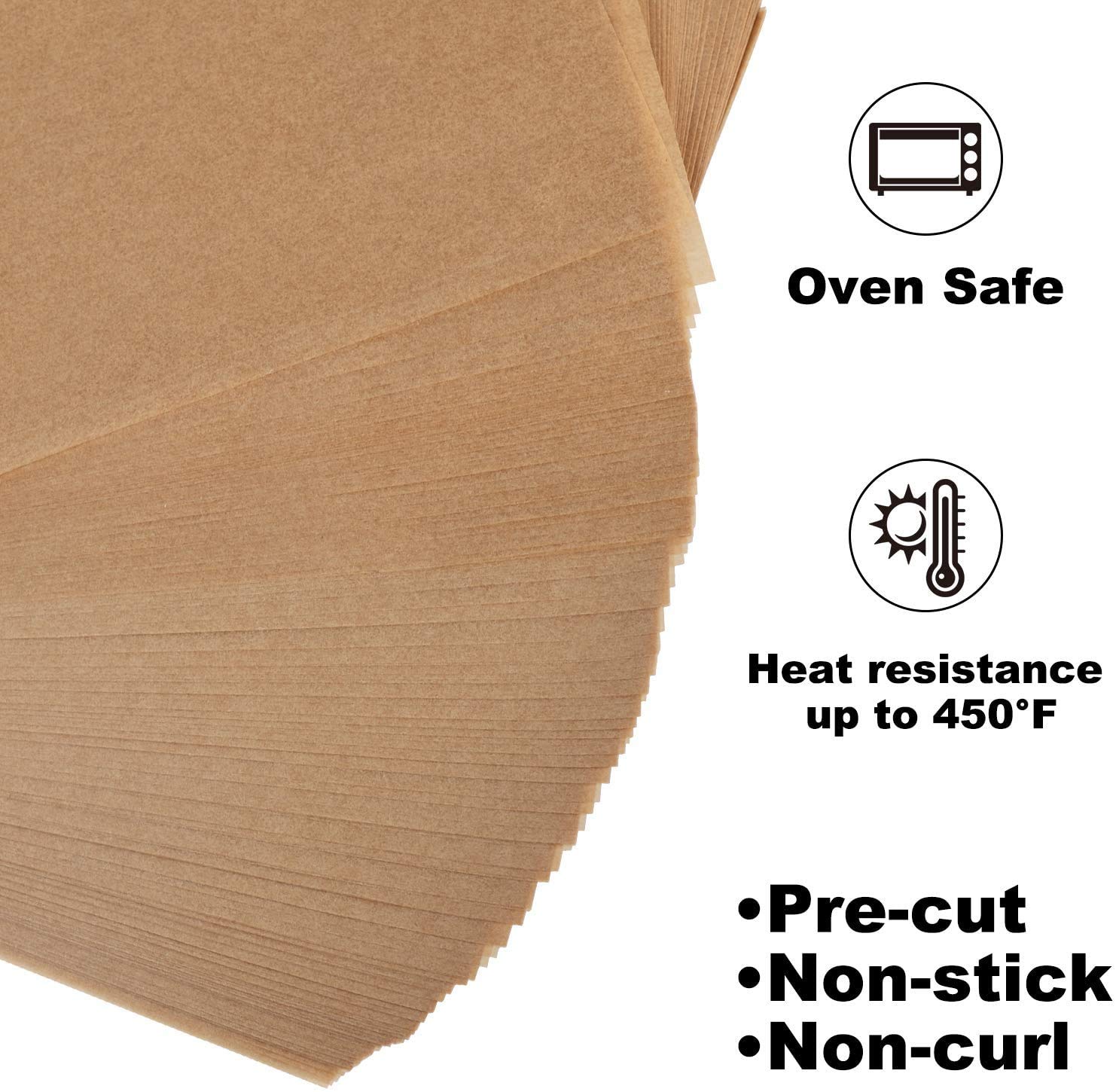 100 Pieces Parchment Paper Baking Sheets 8 x12 Inches, Precut Non-Stick Parchment Paper for Baking, Cooking, Grilling, Frying and Steaming - Unbleached, Fit for Quarter Sheet Pans