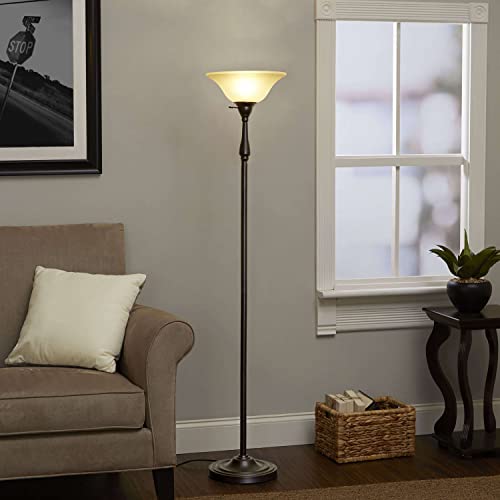 Aspen Creative Alabaster 23091-01 Transitional Style Replacement Torchiere Glass Shade, 5-1/8" high x 15-5/8" Diameter