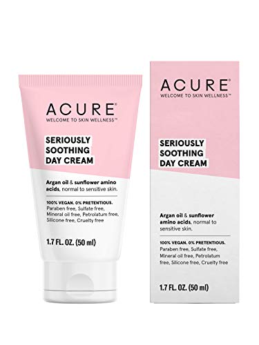 Acure Seriously Soothing Starter Kit - 100% Vegan & For Dry to Sensitive Skin, Includes Cleansing Cream, Cloud Cream, & Day Cream, Serum Stick & Blue Tansy Night Oil, 5 Count