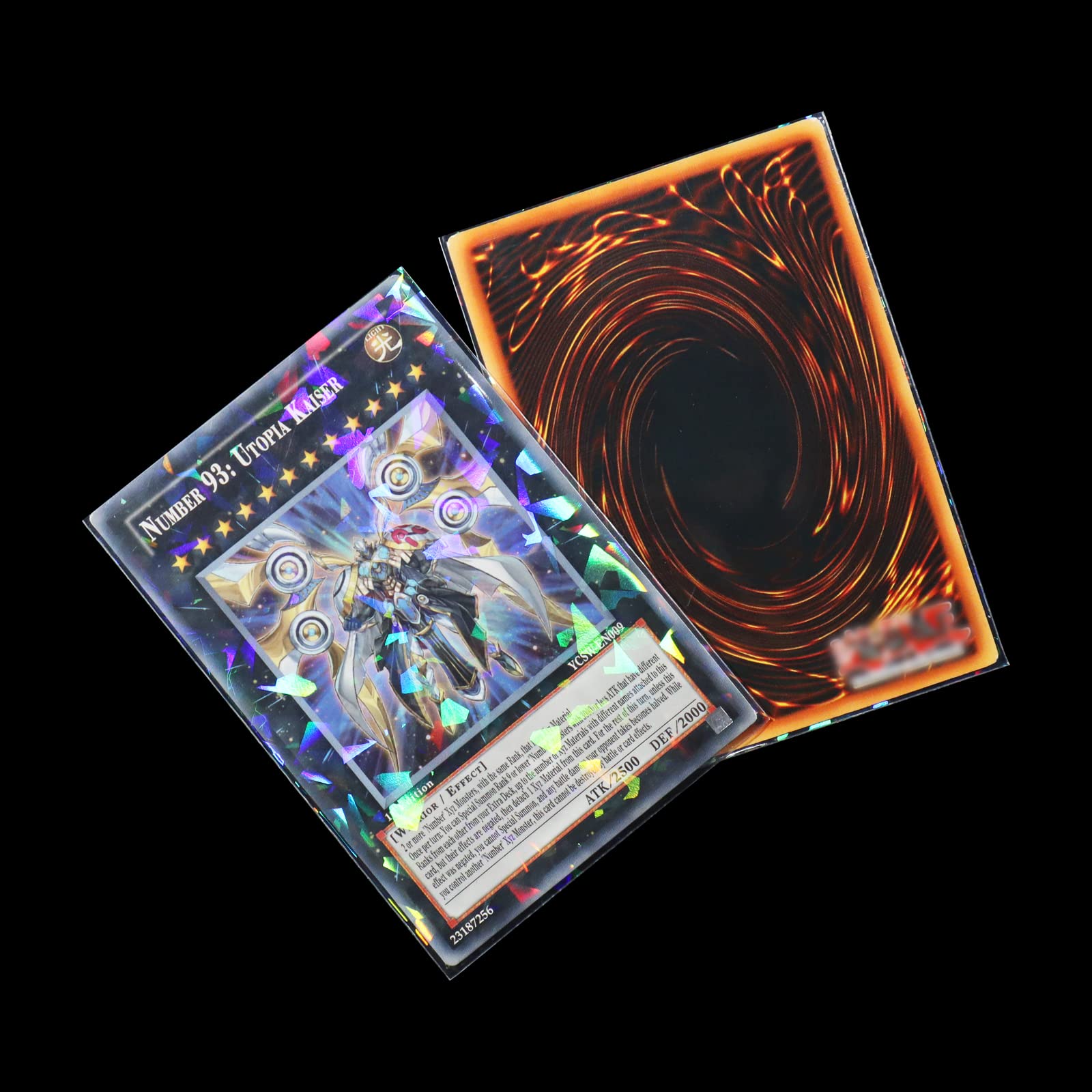 100PCS Holigraphic Gemstone Card Sleeves YGO Card Protectors Japanese Sized Cards Pocket Sleeves (61x88mm, Gemstone)