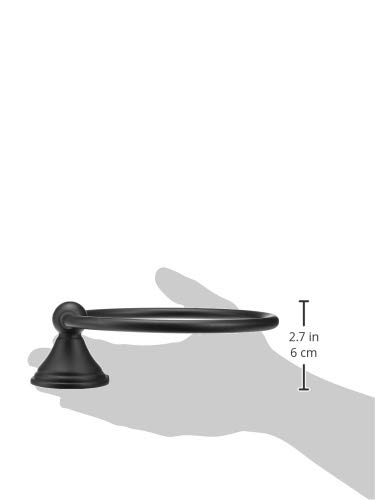 Amazon Basics AB-BR807-FB Towel Ring-Modern, 1-Piece, 7.96 Inch, Flat Black