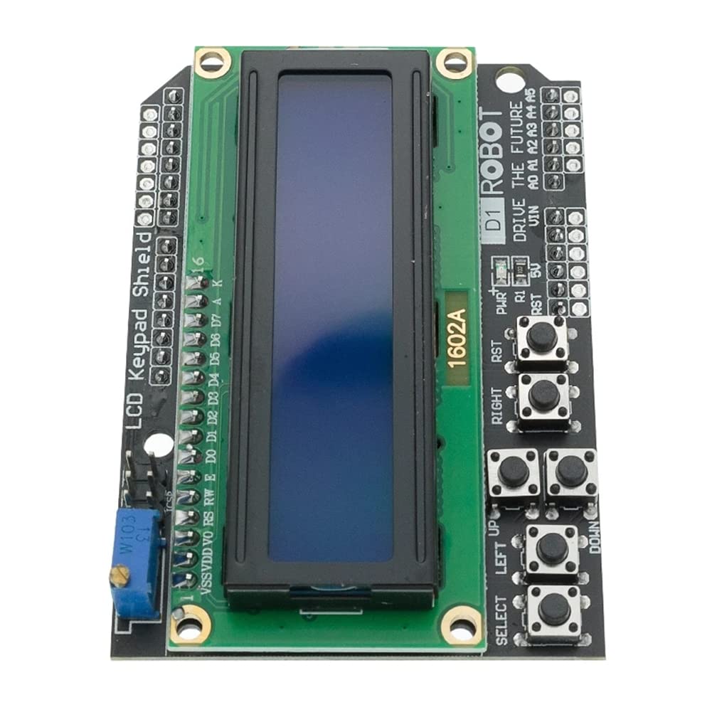 1602 LCD Keypad Shield 1602 LCD Expansion Shield Board Blue Backlight 4.5-5.5V for Arduino Duemilanove Robot 1pcs