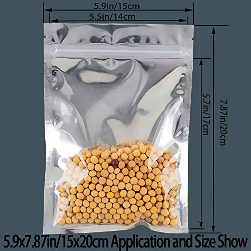 Daarcin 3 Sizes 30pcs Mixed Mylar Ziplock Bags | Foil Pouch Resealable Smell Proof Bags | Sealable Heat Seal Bags for Candy and Food Packaging