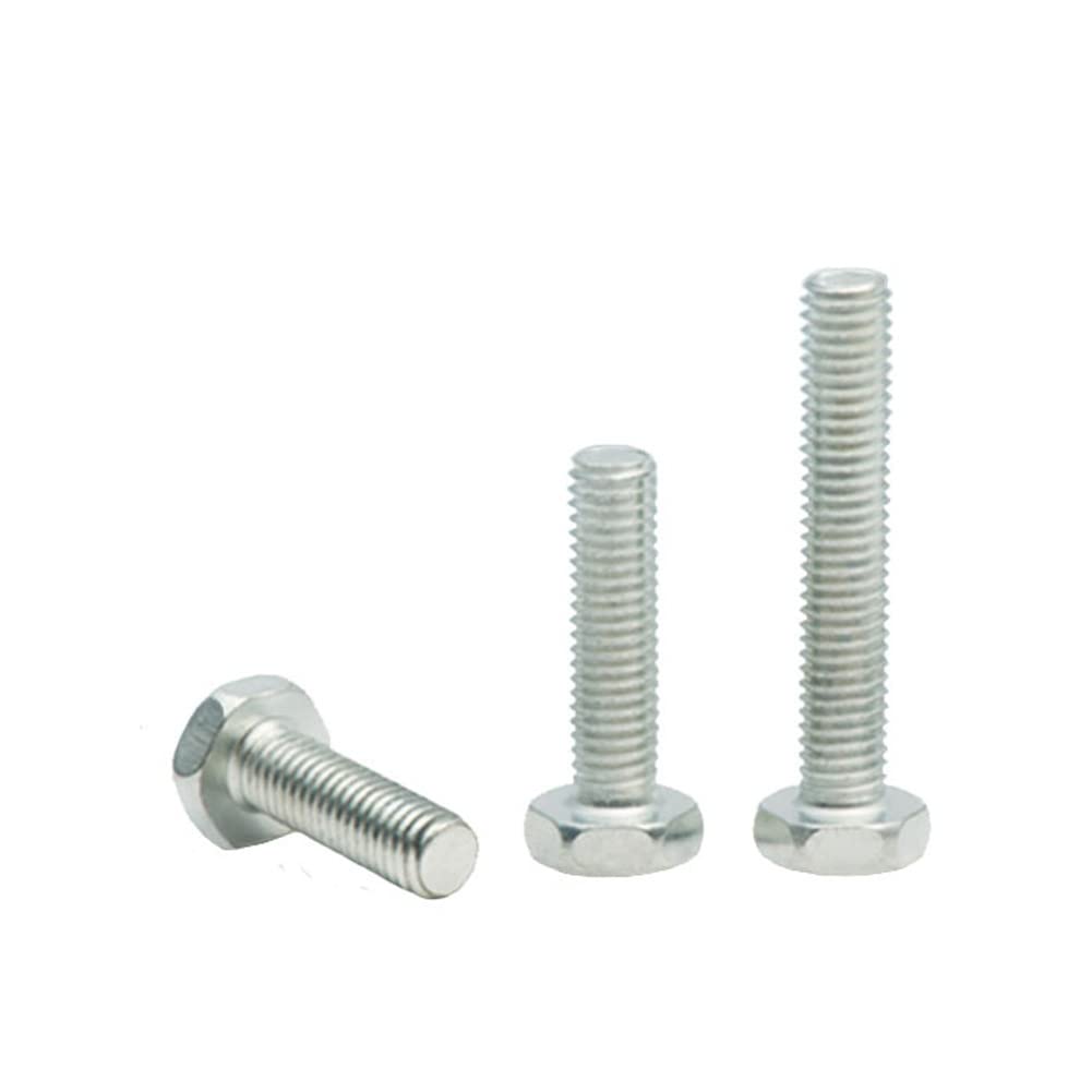 10 PCS Full Teeth Carbon Steel Plating White Zinc Outer Hexagonal Concave Head Bolt, for Mechanical Accessories Or Fasteners Etc.M10x150mm
