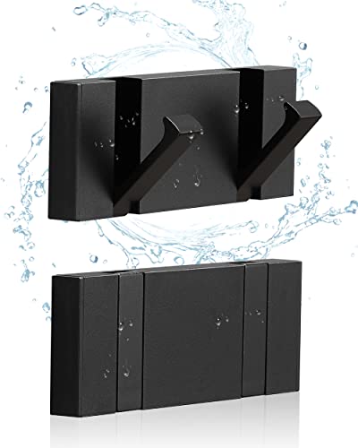 2 Packļ¼Waterproof Black Towel Hooksļ¼Foldable Towel Hooks for Bathroomsļ¼Modern Coat Hooksļ¼Black Robe Hooksļ¼Bathroom Modern Hooksļ¼Free Perforatedļ¼Bathroom Towel Hooksļ¼Towel Door Hooksļ¼Also for Kitchen.