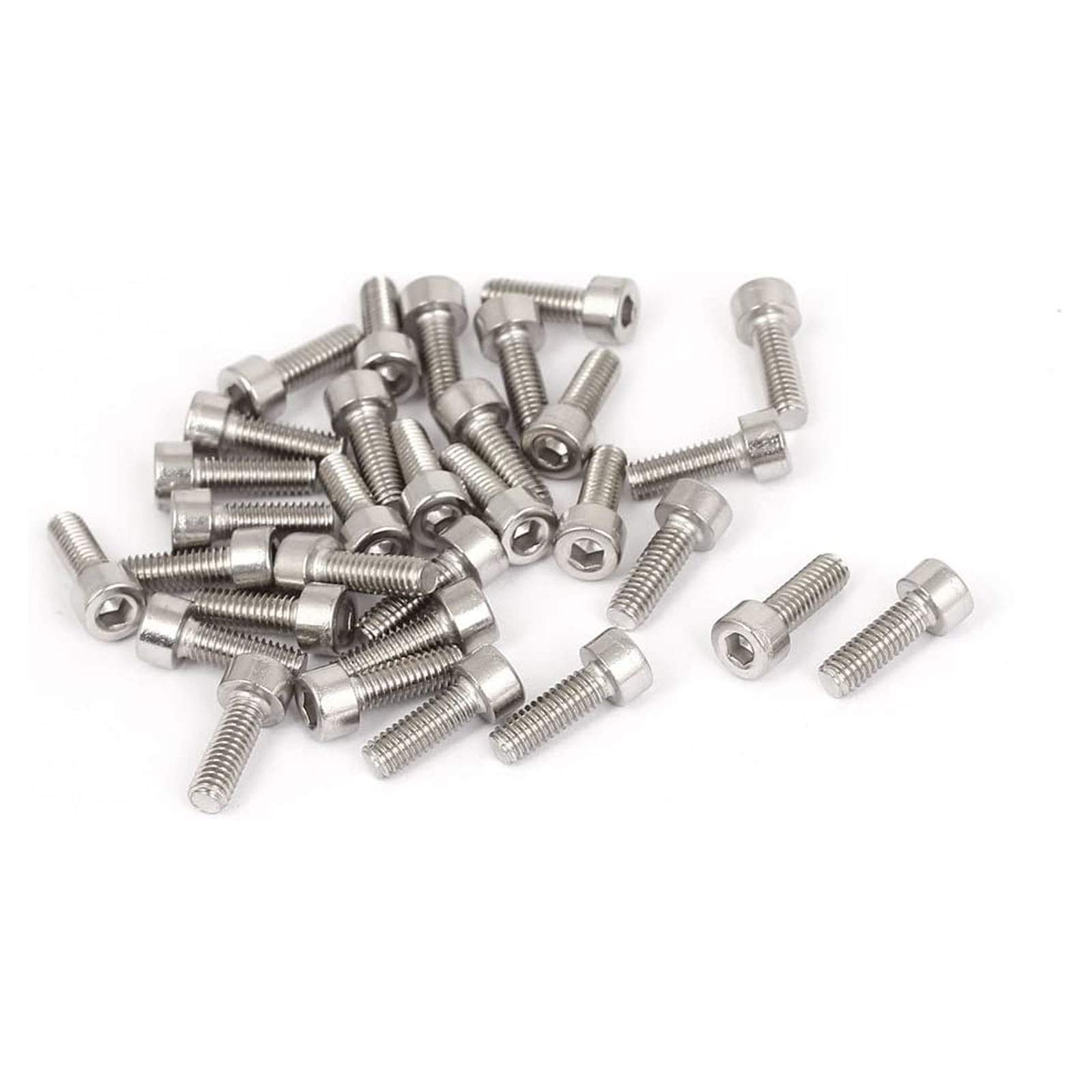50 Pcs M4-0.7x14mm Stainless Steel Hex Socket Head Cap Screws Bolts Inner Hex Socket Bolt DIN 912