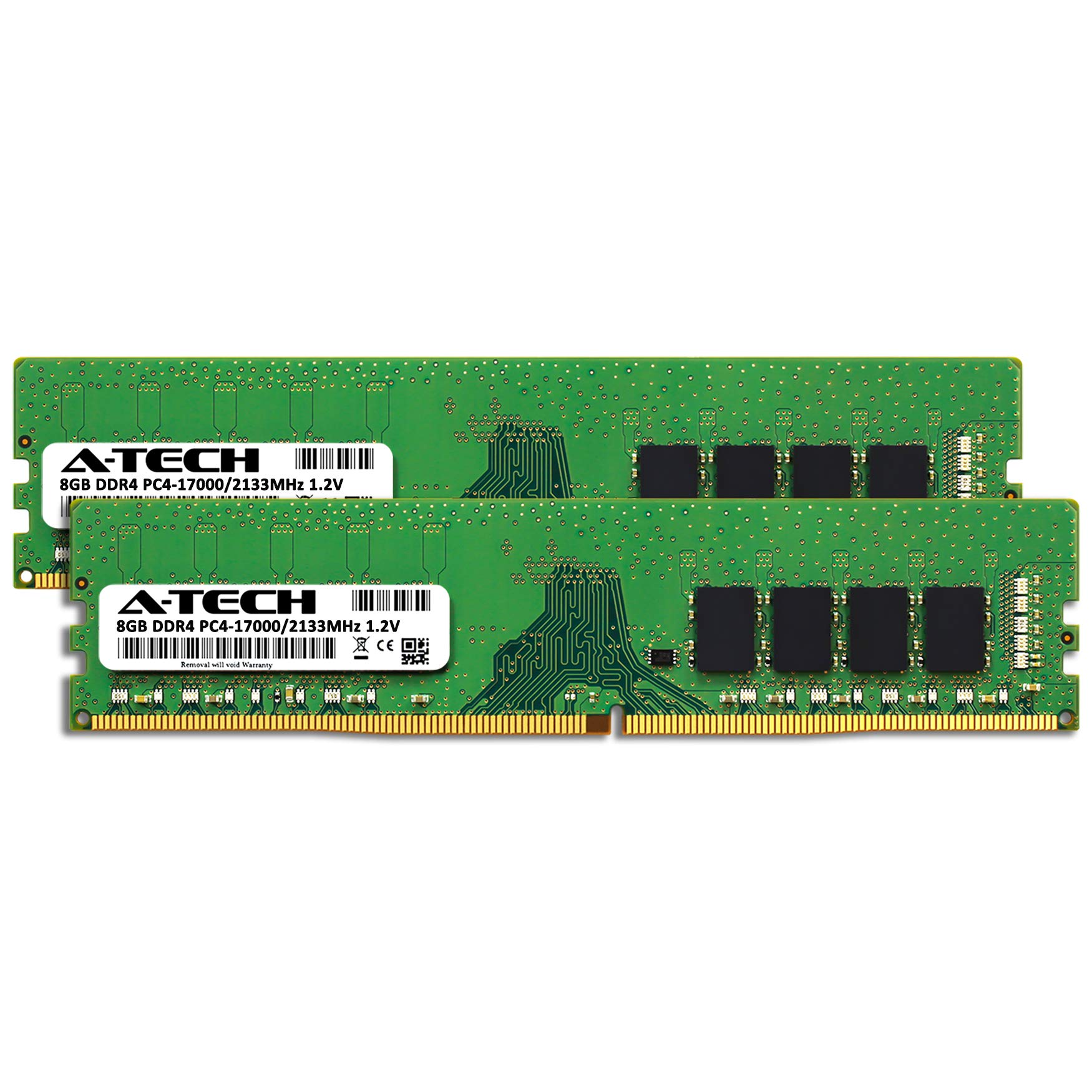 A-Tech 16GB (2x8GB) DDR4 2133 MHz UDIMM PC4-17000 (PC4-2133P) CL15 DIMM Non-ECC Desktop RAM Memory Modules