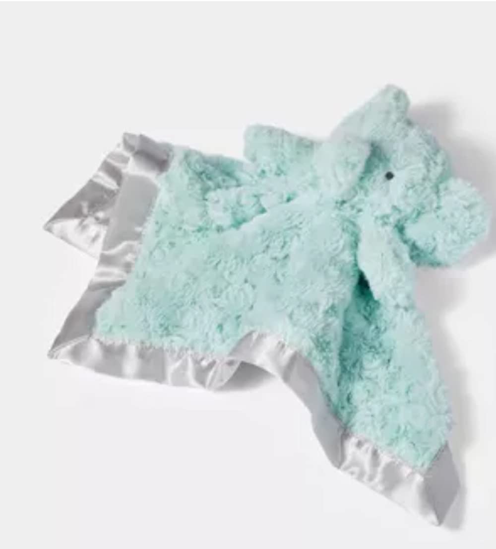 Small Security Blanket - Cloud Island Elephant [Mint GreenTeal], Teal Green