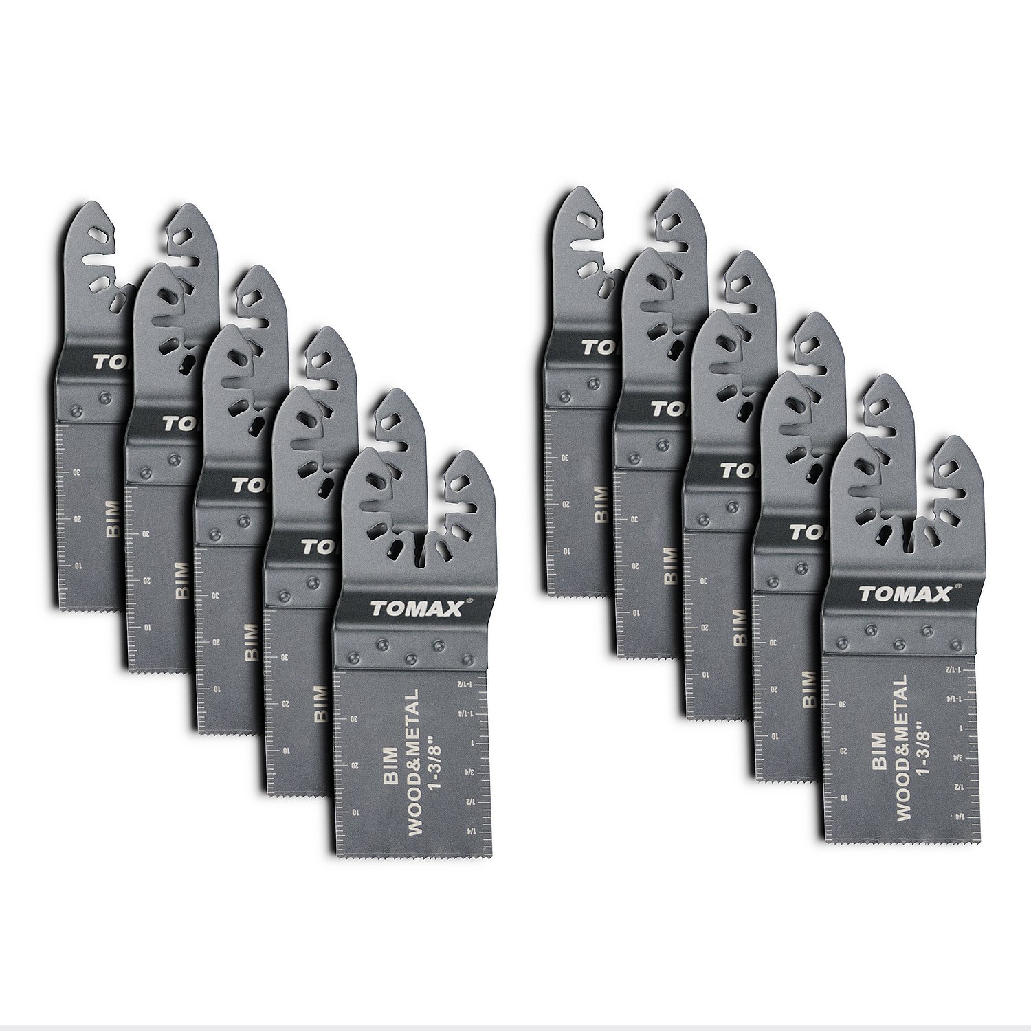 10 PCS Oscillating Saw Blades for Wood/Plastic, Multitool Quick Release Blades Fits Fein Multimaster, Porter Cable, Black&Decker, Bosch Craftsman, Ridgid, Makita, Milwaukee, Dewalt, and More