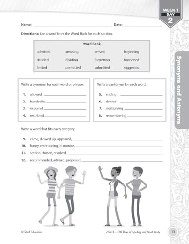 180 Days™: Reading, Vocabulary/Language for 5th Grade Practice Workbook for Classroom and Home, Cool and Fun Practice Created by Teachers (180 Days of Practice)