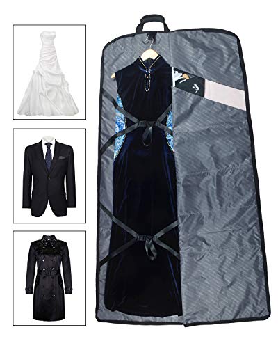 52'' Extra Long Dress Garment Bag, Premium & Breathable Tear-resistant Hanging Suit Cover for Travel and Storage