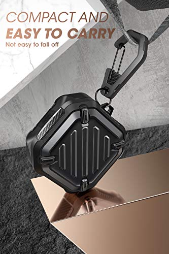 SUPCASE Unicorn Beetle Pro Case for Galaxy Buds 2 Pro / Galaxy Buds 2 / Galaxy Buds Pro / Galaxy Buds Live, Full-Body Rugged Protective Case with Carabiner (Black)
