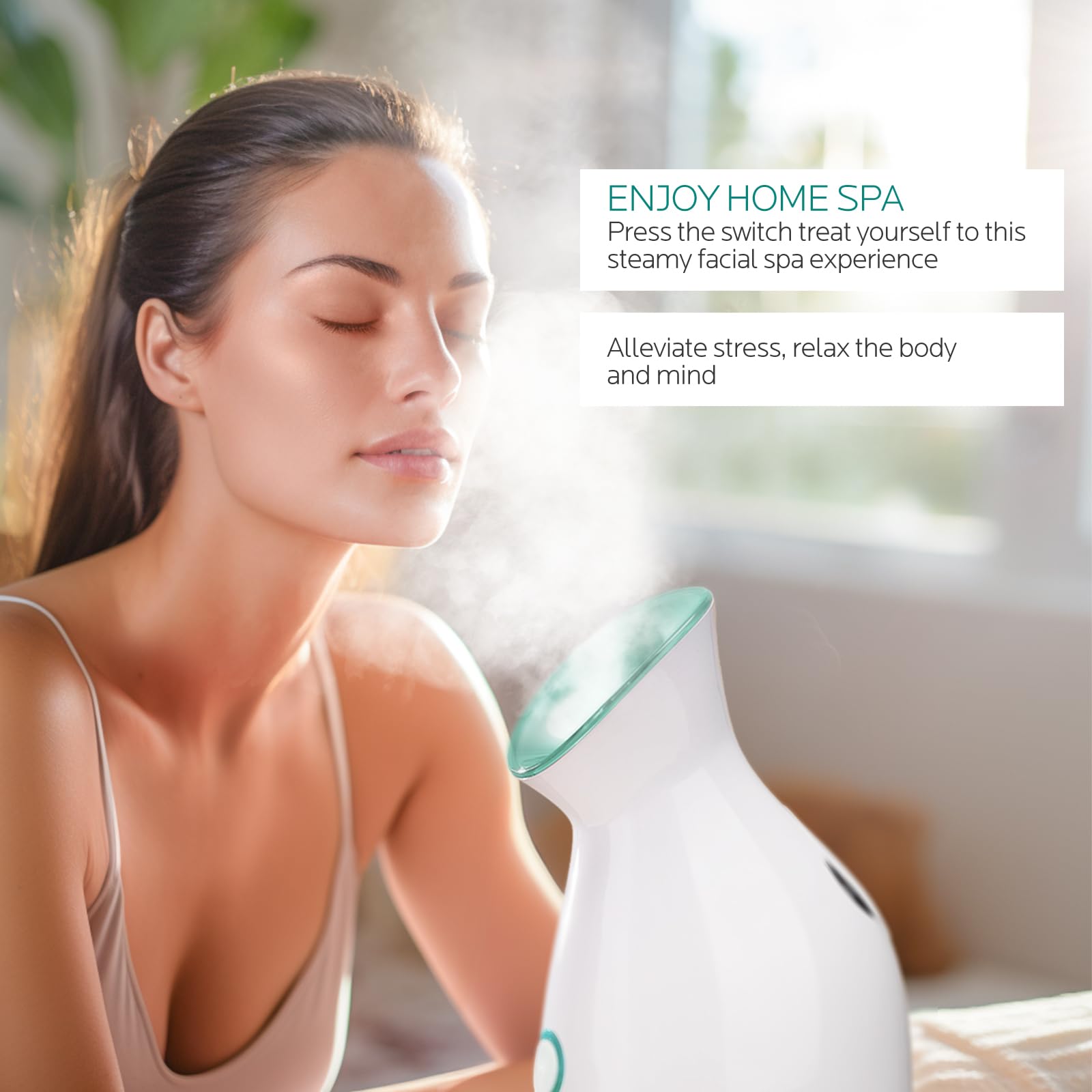 Colorfarm Facial Steamer Nano Ionic: Portable Face Steamer Deep Cleaning Unclogs Pores - Humidifier Hot Mist Steam Home Sauna Spa for Women Men Sinuses Moisturizing