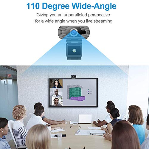1080p Hd Webcam with Built-in Microphone, Widescreen USB Hd Web Camera for Zoom Meeting YouTube Skype Facetime Hangouts