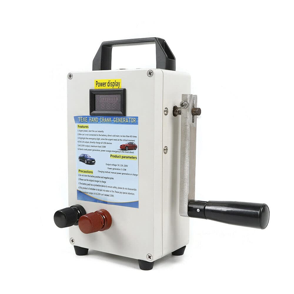 150W Portable Hand Crank Generator Emergency Power Supply Outdoor Emergency Power Camping for Outdoor Emergency Outdoor Phone Charger