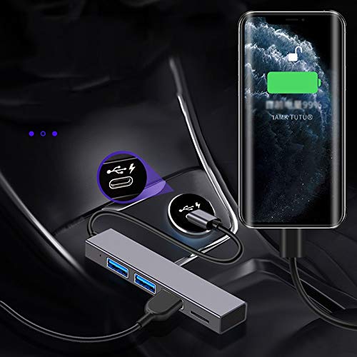 SHYPT Converter Dual USB Interface Car U Disk Listening to Songs Adapter Car Mobile Phone Charging Data Line Connection