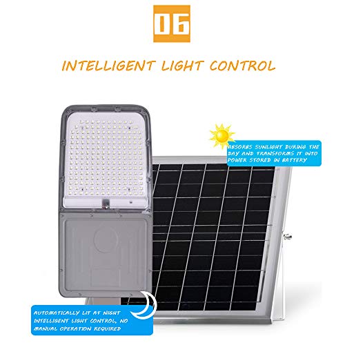 100W LED Solar Street Light Wall Lamp for Home Garden Lawn Road Hallway Stadium Patio Garage,Patio,Driveway Courtyard Light
