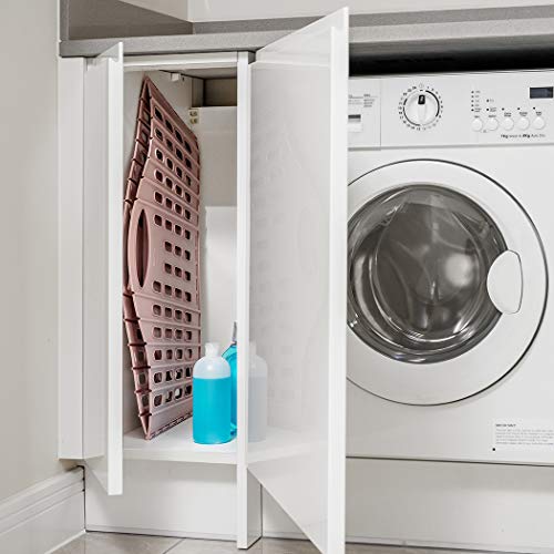 Addis Fold Flat Easy Store Laundry Basket Hamper, Grey & Mint, 35 Litre