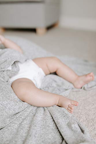 aden + anais Snuggle Knit Baby Swaddle Blanket for Newborn Girl and Boy, Versatile Stroller Cover, Burp Cloth, Nursing Shield, 47 x 47 Inch, Heather Grey