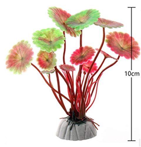 10Pcs Artificial Aquarium Plants, Small Size 2 to 4.5 inch Approximate Height Fish Tank Decorations Home Décor Plastic